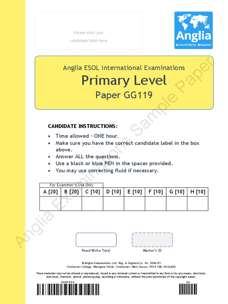 Primary Template GG119 | PDF