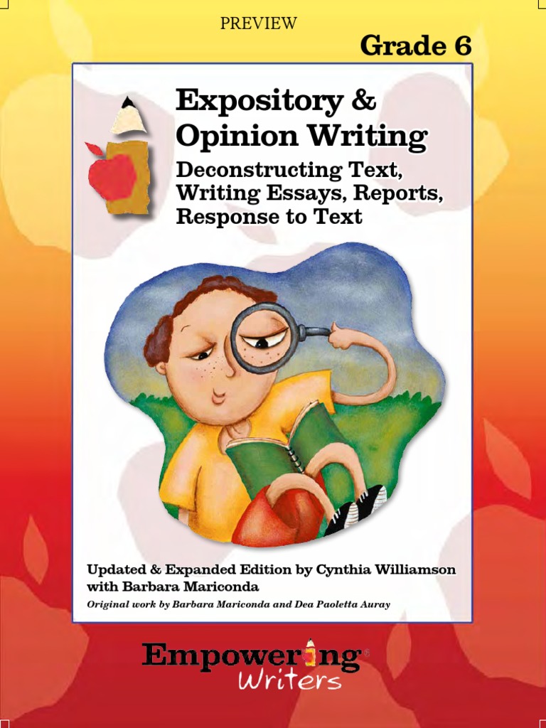 Expository Opinion Writing Empowering Writers Expository Opinion ...