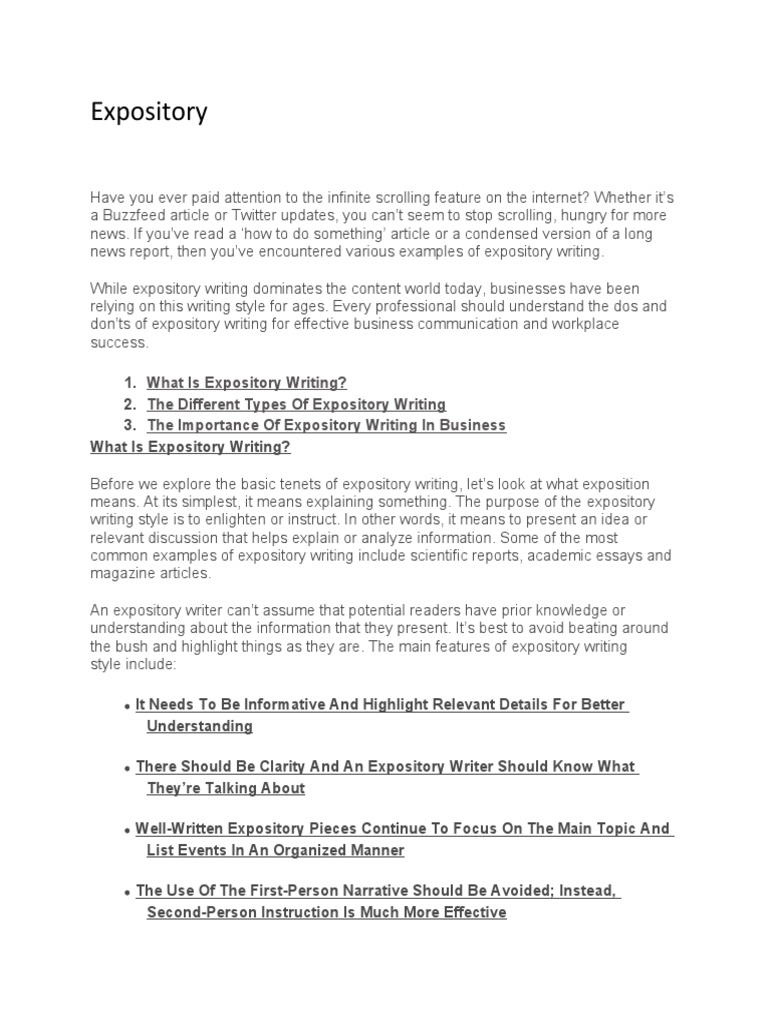 Expository | PDF | Essays | Cognition