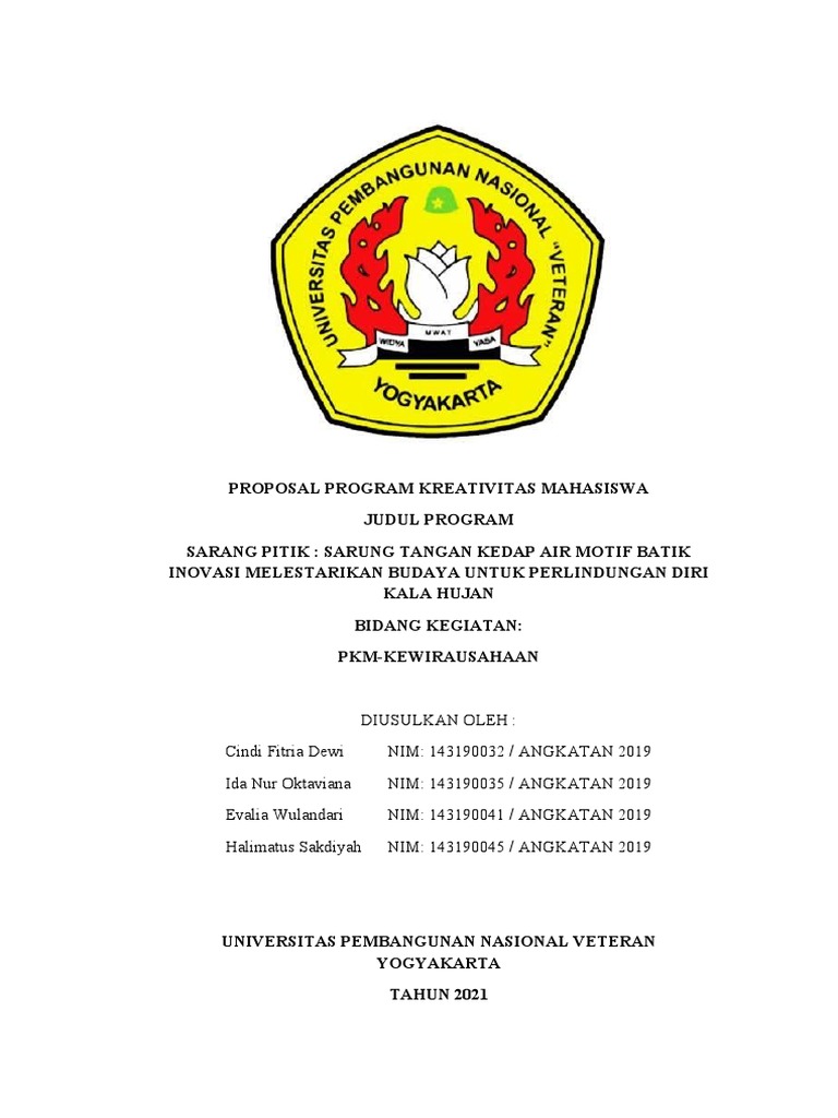 Sampul Proposal PKM | PDF