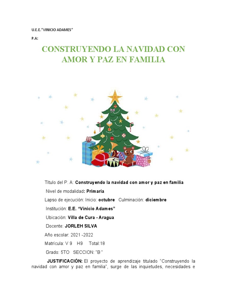 Construyendo La Navidad Con Amor y Paz en Familia | PDF | Salón de ...
