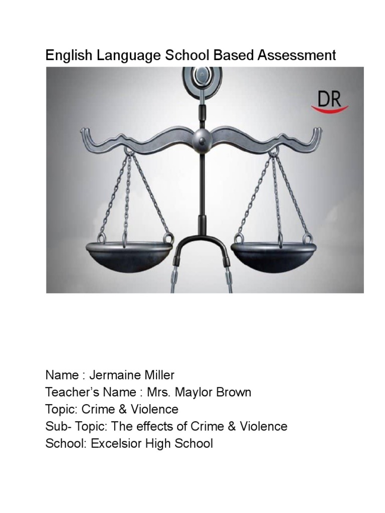 English Language School Based Assessment PDF | PDF | Violence | Crime ...