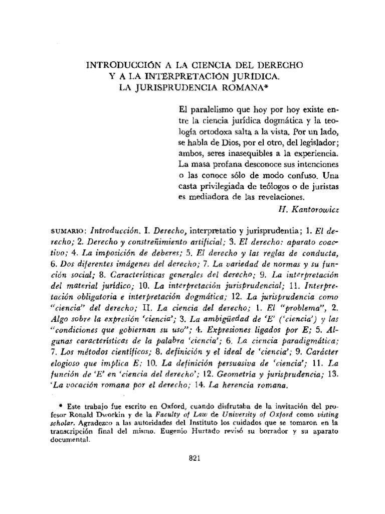 Introducción A La Ciencia Del Derecho Y A La Interpretación Jurídica