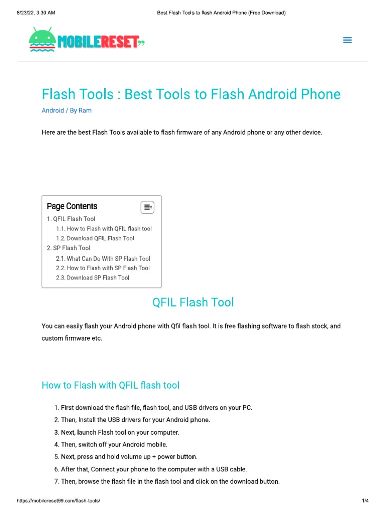 Flash Tool Tuto | PDF