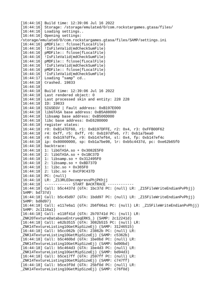 Samp Log | PDF | Computer Architecture