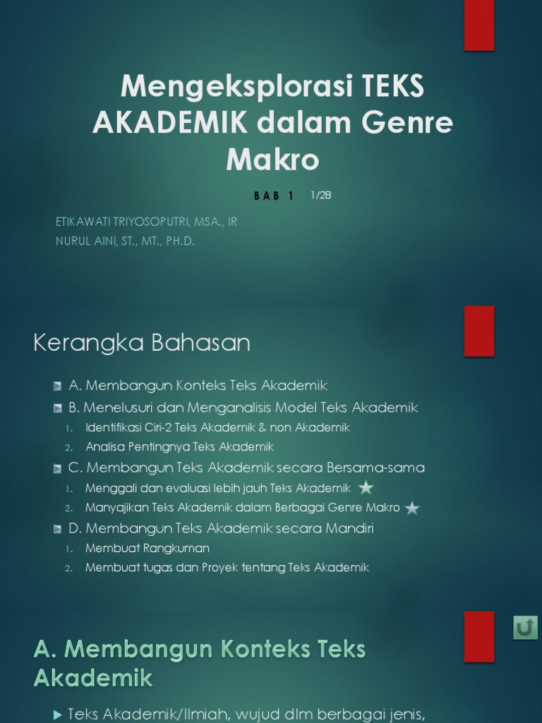 Mengeksplorasi Teks Akademik | PDF