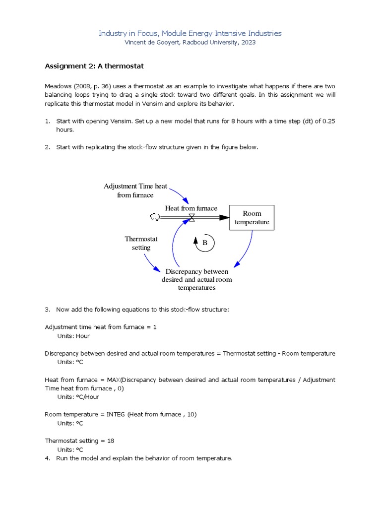 Assignment 2 | PDF | Thermostat | Temperature