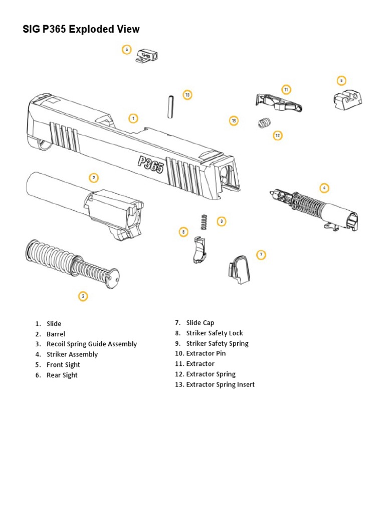 Sig p365 Exploded View Both Grip Frames PDF | PDF