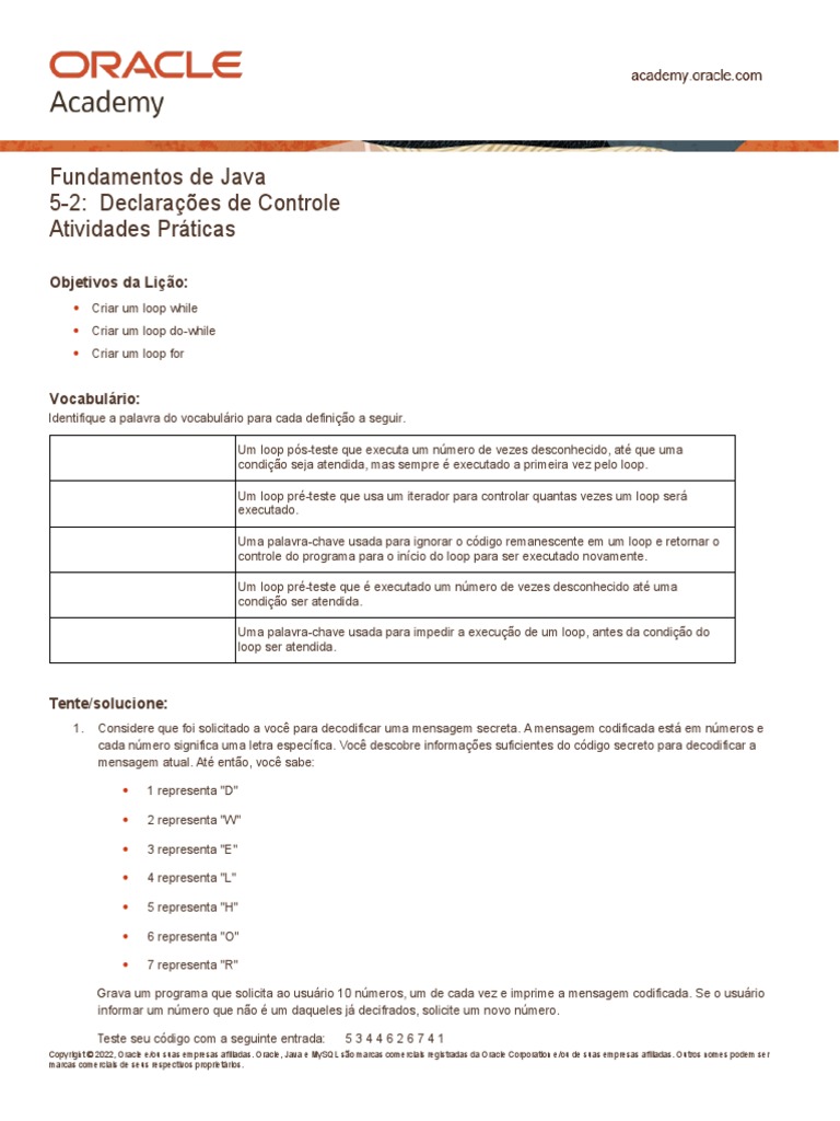 JF 5 2 Practice PR | PDF | Desenvolvimento de software | Programação de ...