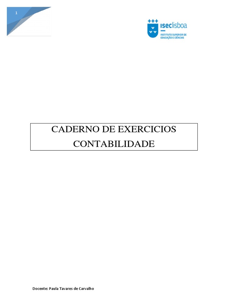 Caderno de Exercicios Contabilidade PDF | Download grátis PDF | Imposto ... Caderno de Exercicios Contabilidade PDF | Download grátis PDF | Imposto ...