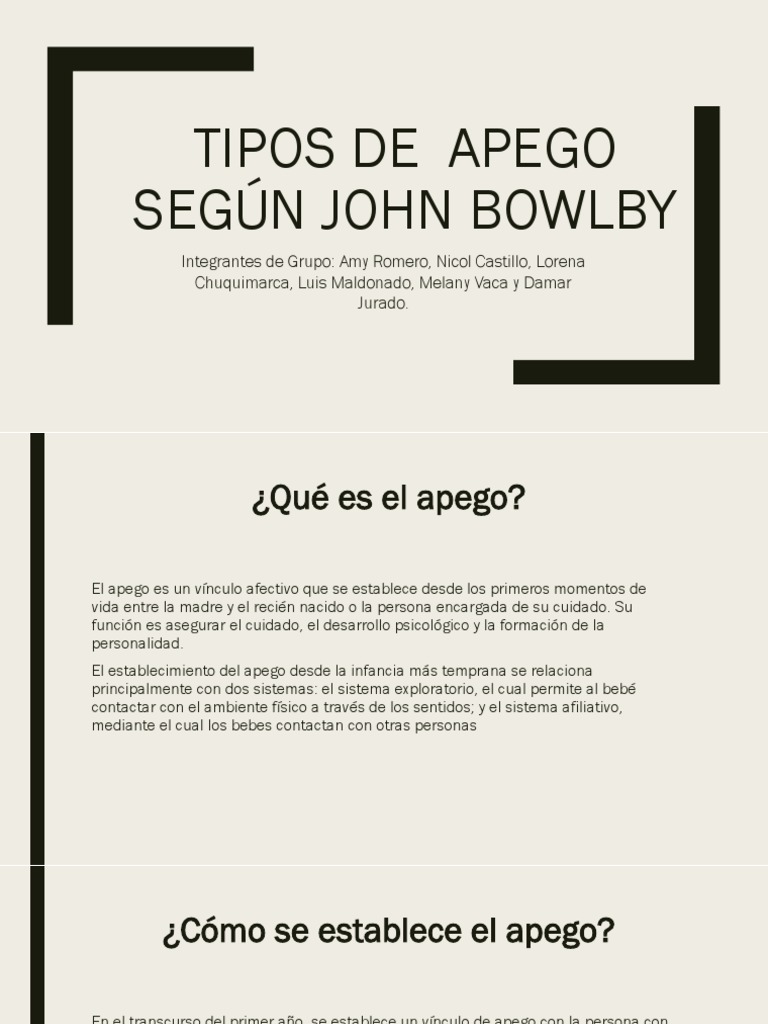 Tipos de Apego | PDF | Teoría de apego | Las emociones