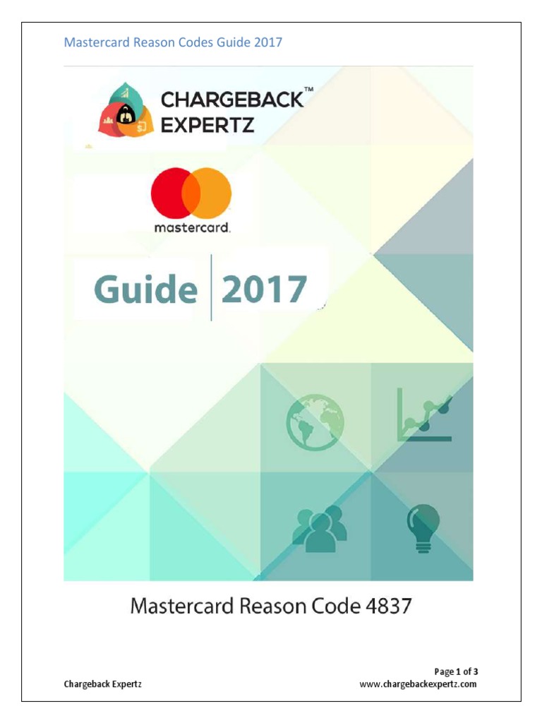 Mastercard Chargeback Reason Code 4837 | PDF | Banking | Banking Technology