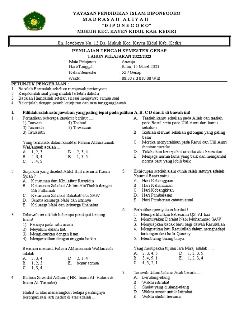 PTS II Ke NU An XI | PDF