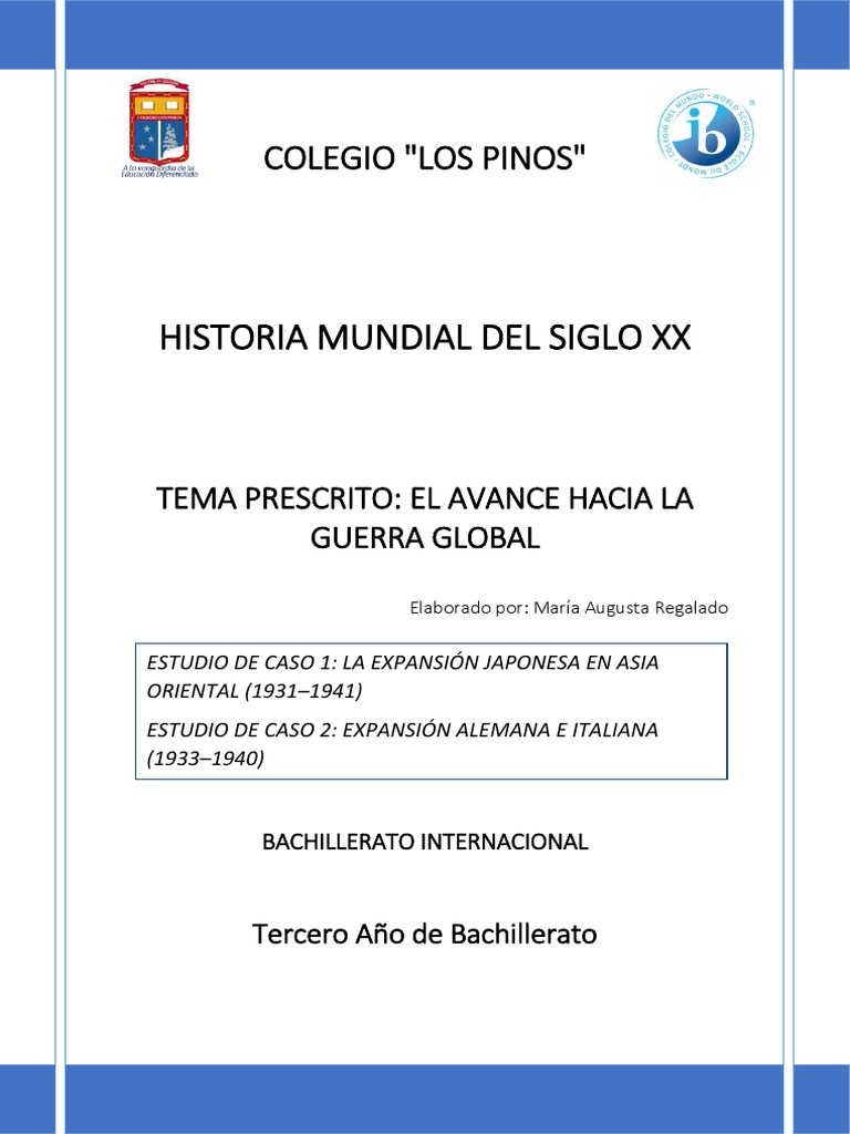 Folleto Ib Tema Prescrito Resumen PDF | Descargar gratis PDF | Imperio de japón | Japón