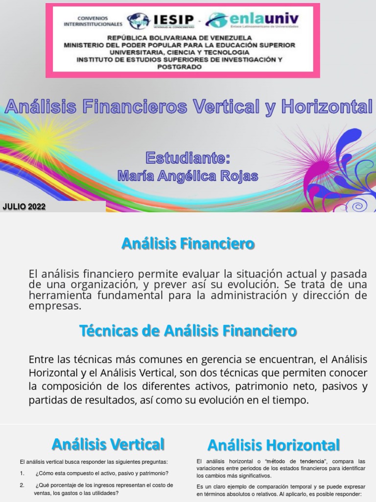 Analisis Financiero Técnicas Vertical y Horizontal | PDF | Economias | Contabilidad