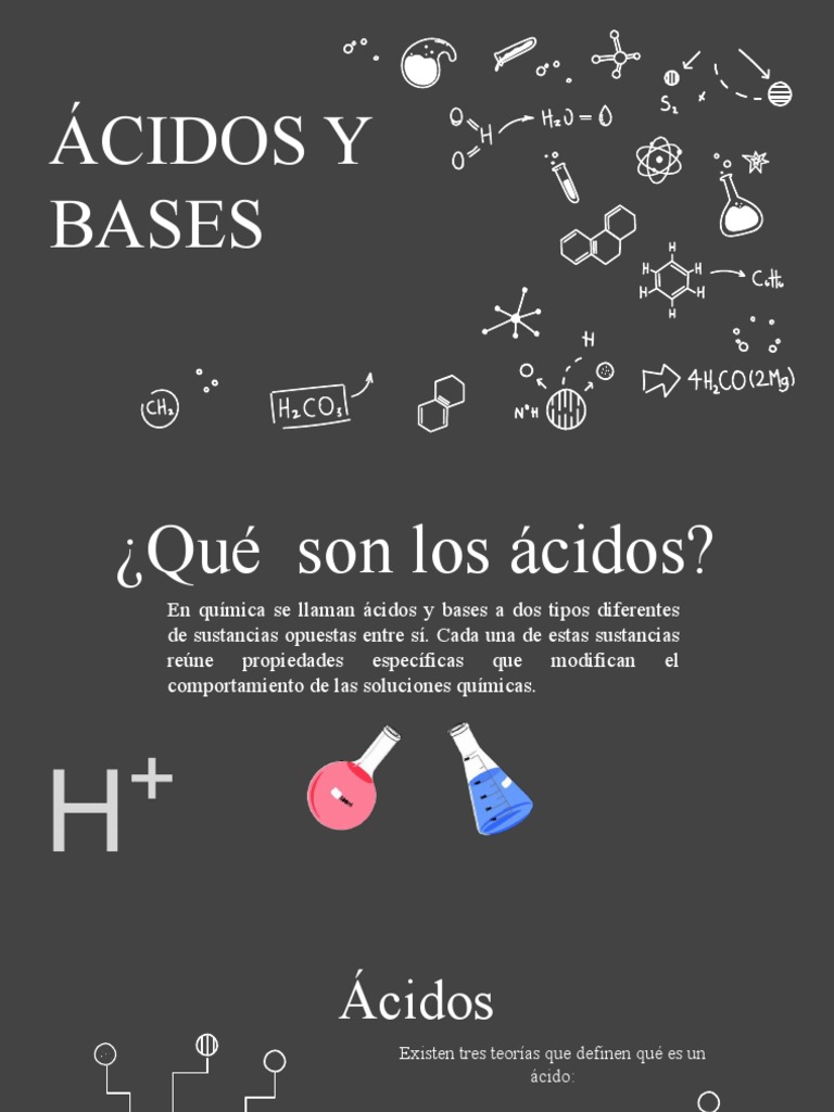 Ácidos y Bases: Definición y Tipos | PDF | Ácido | Sal (química)