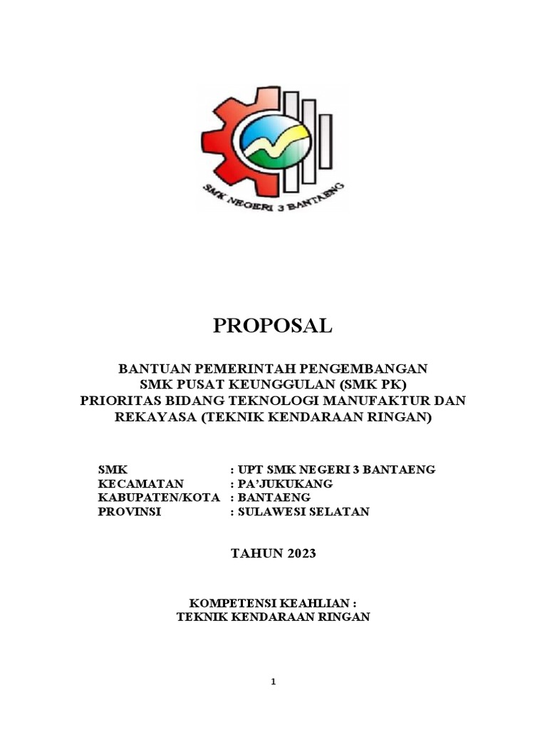 PROPOSAL TKR PK SMK 3 BTG | PDF