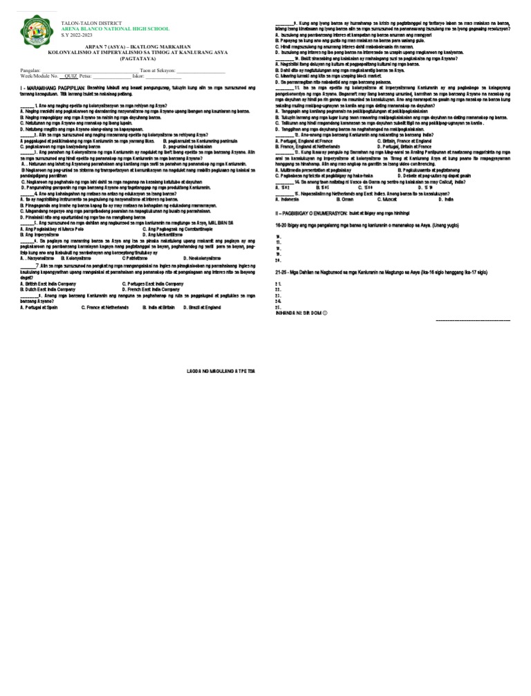 AP73 Qquiz | PDF
