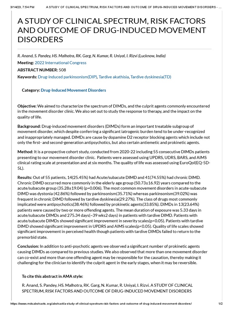 A STUDY OF CLINICAL SPECTRUM, RISK FACTORS AND OUTCOME OF DRUG-INDUCED ...