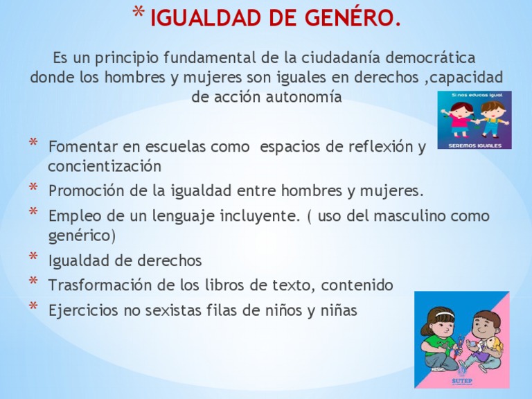 Promoción de Igualdad de Género en Niños | PDF