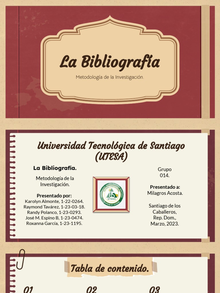 La Bibliografía - Metodología de La Investigación. PDF | PDF ...