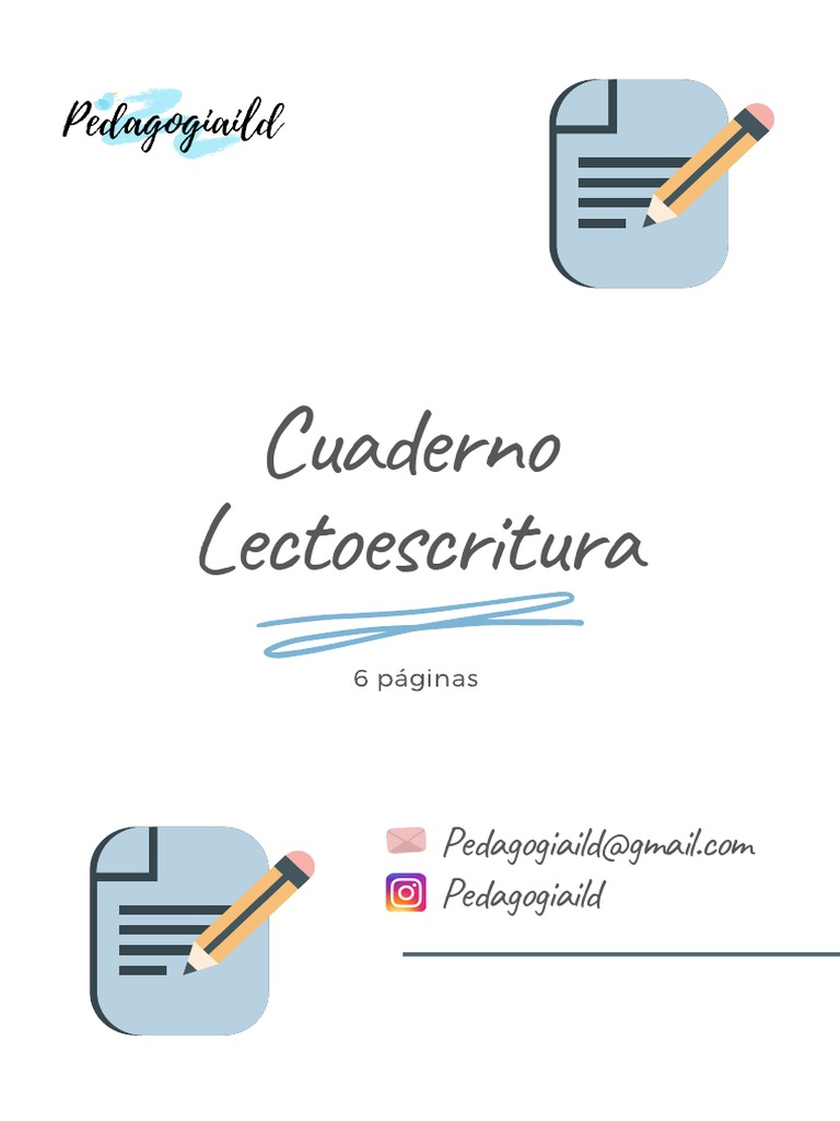 Cuaderno Lectoescritura | PDF