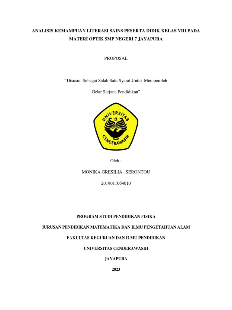 Kata Pengantar Proposal | PDF