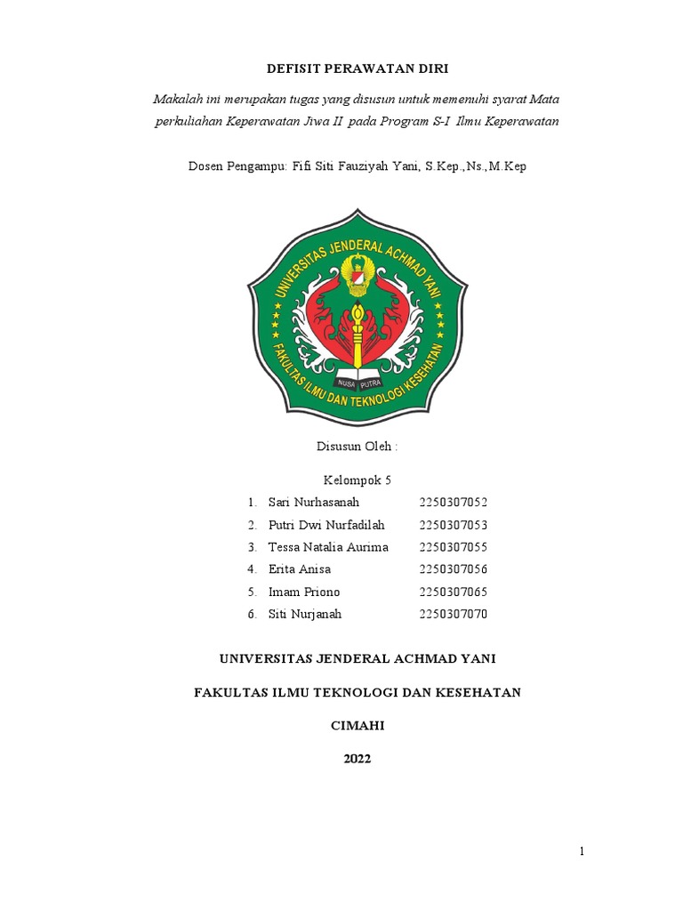 Kel 5 Askep Jiwa Defisit Perawatan Diri | PDF