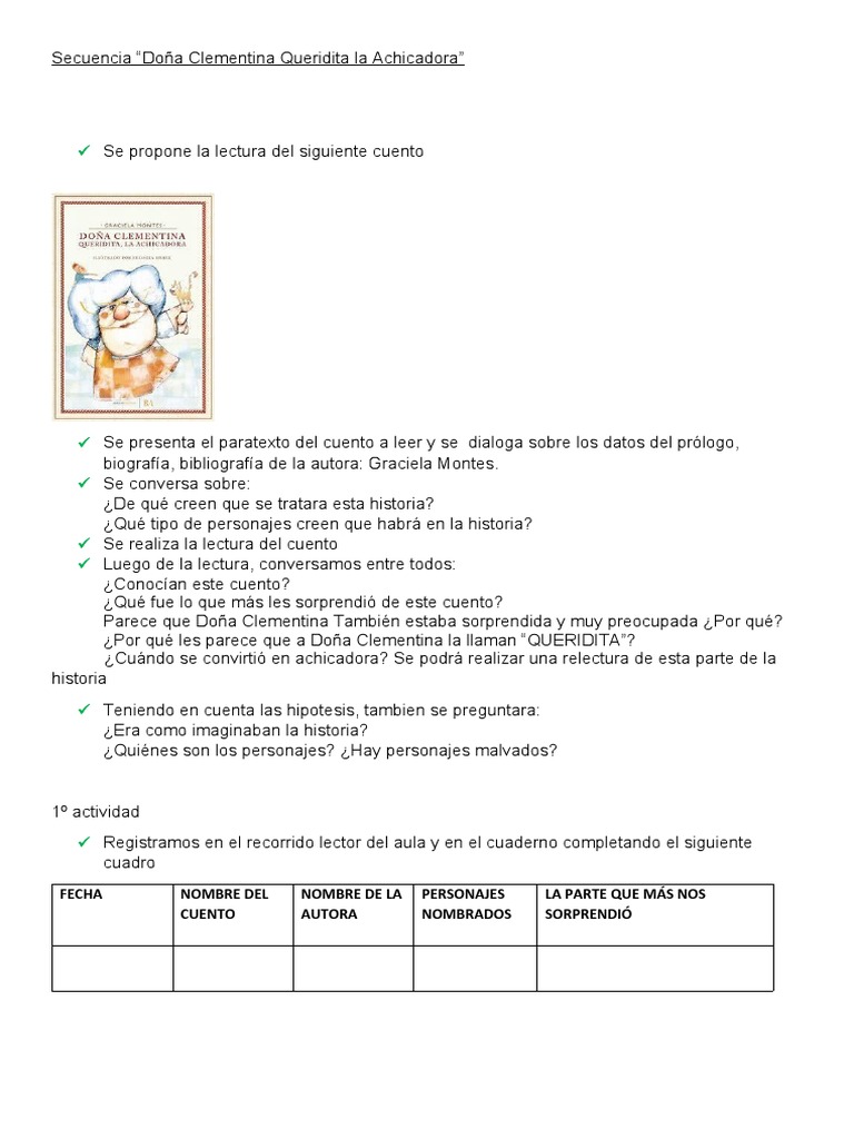 Secuencia Doña Clementina | PDF