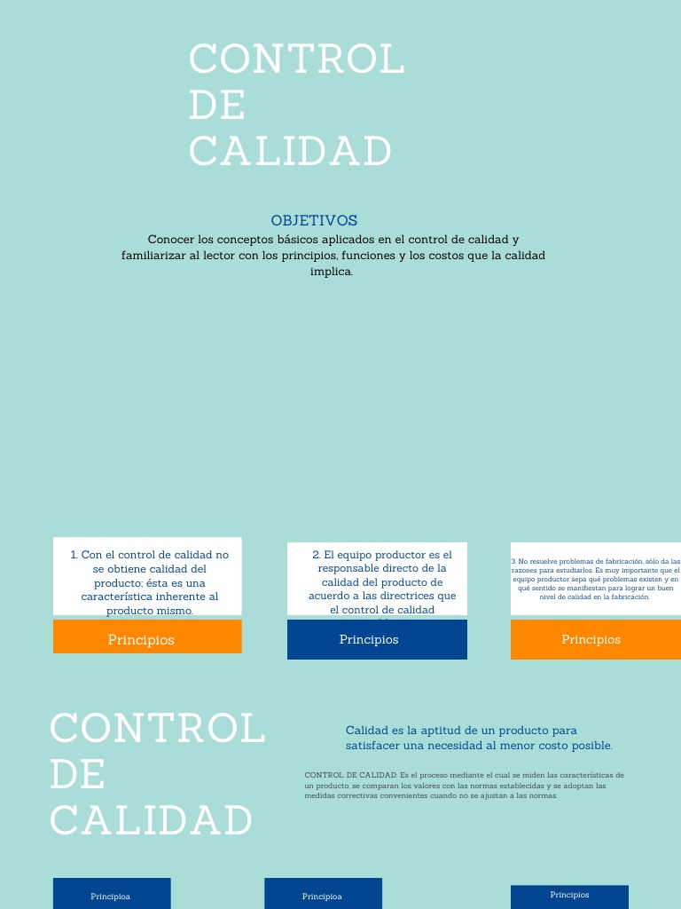 Control de Calidad | Descargar gratis PDF | Calidad (comercial) | Diseño