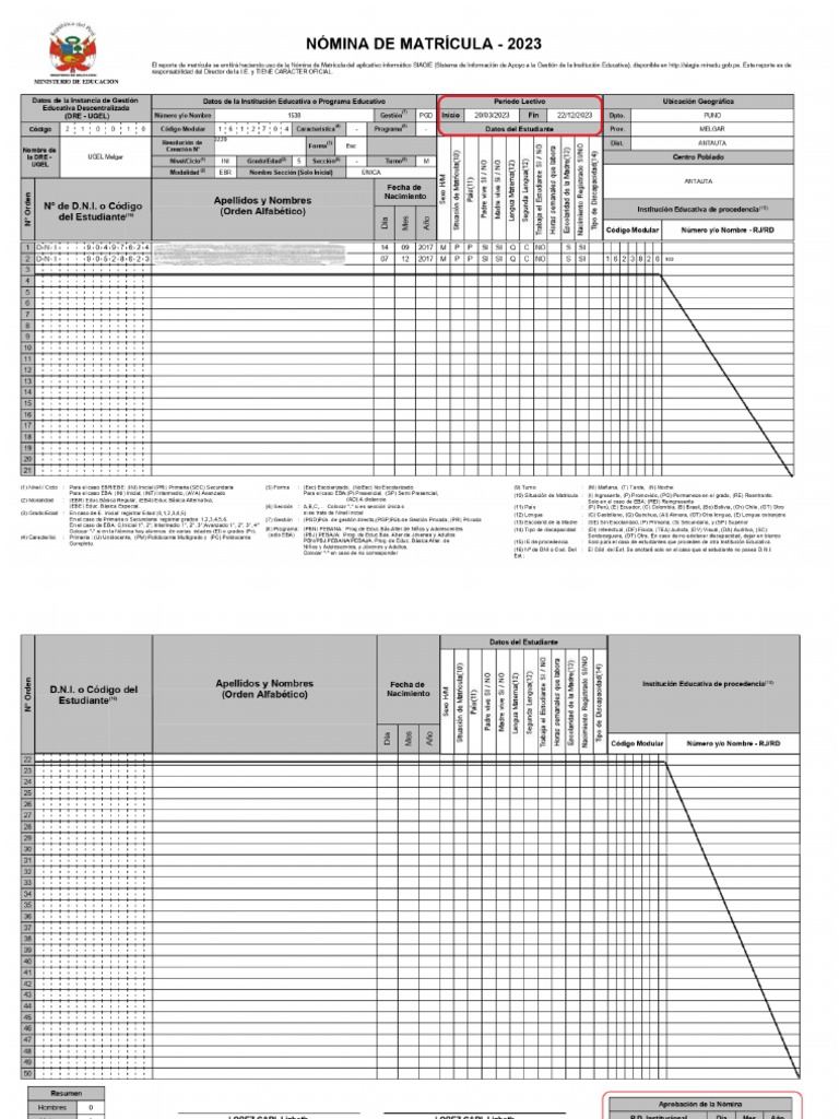 Modelo De Nómina Oficial 2023 Pdf Pdf