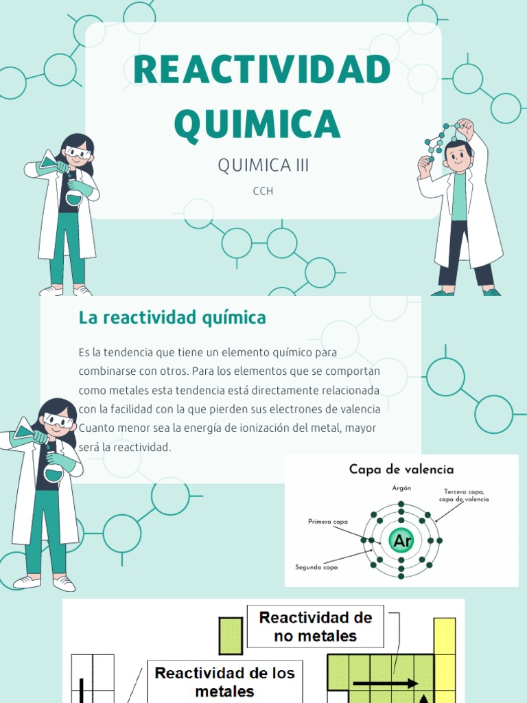 Reactividad Química en Metales y No Metales | PDF