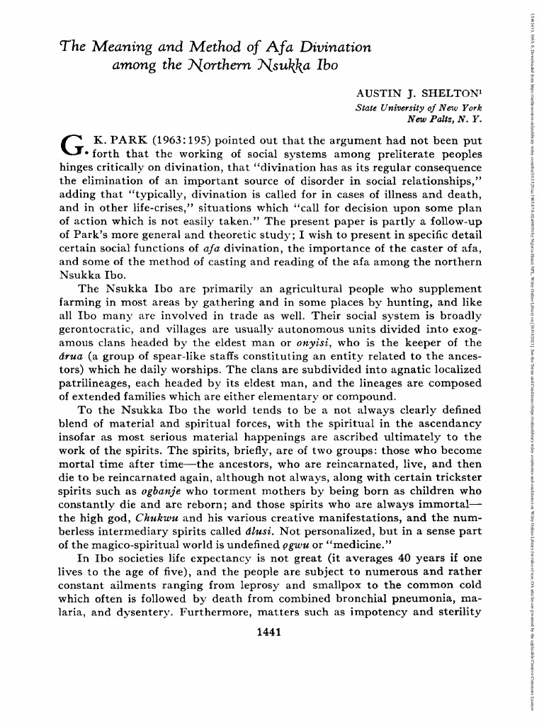 Afa Mathematics | Download Free PDF | Igbo People | Witchcraft