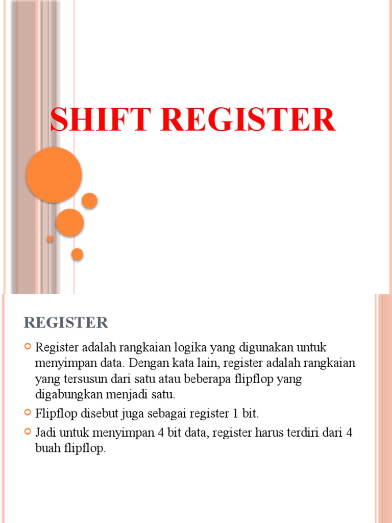 Jenis dan Fungsi Shift Register | PDF | Metode & Bahan Ajar | Komputer