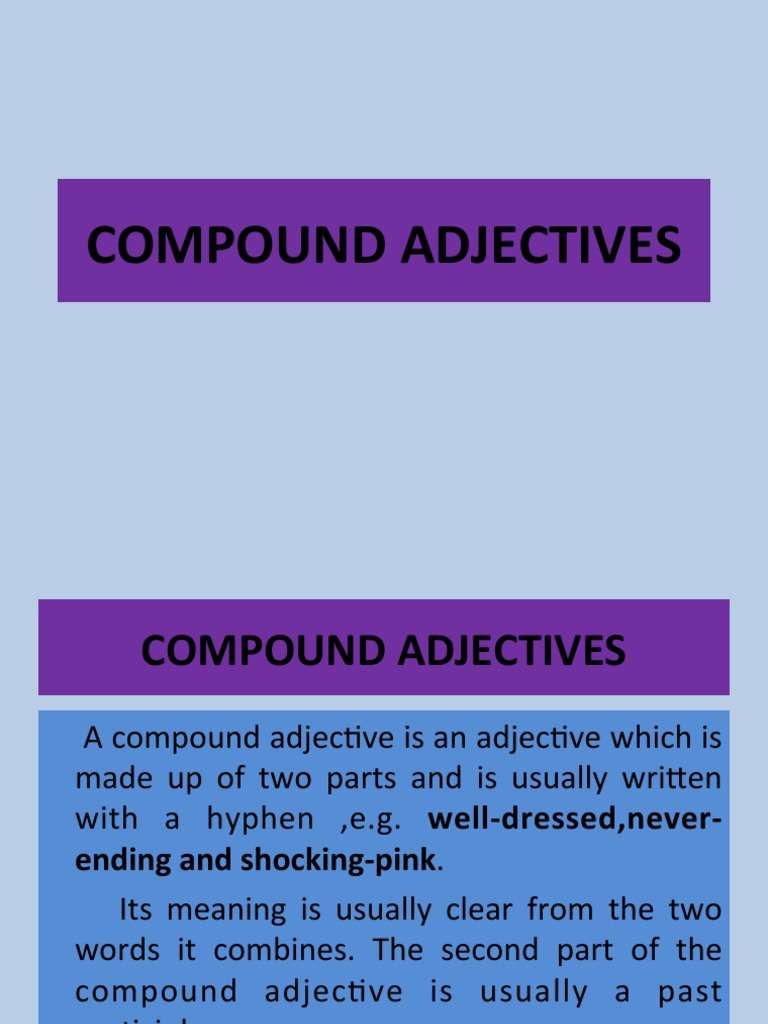 Compound Adjectives | PDF