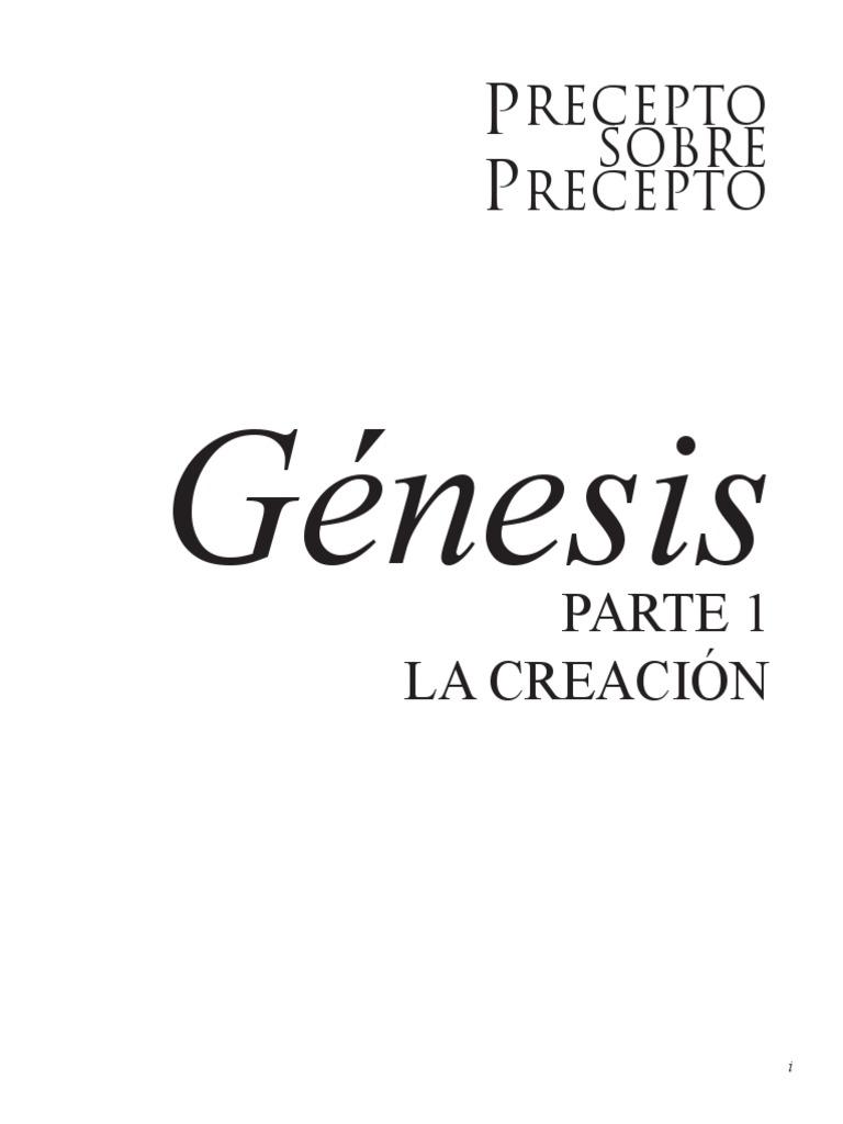 Genesis Parte 1 | PDF | Libro del Génesis | Narrativa de la creación del Génesis
