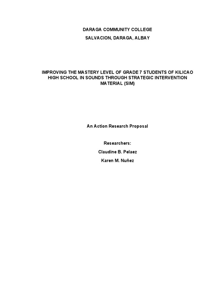 Action Research (Claudine-Karen) | PDF | Learning | Pedagogy