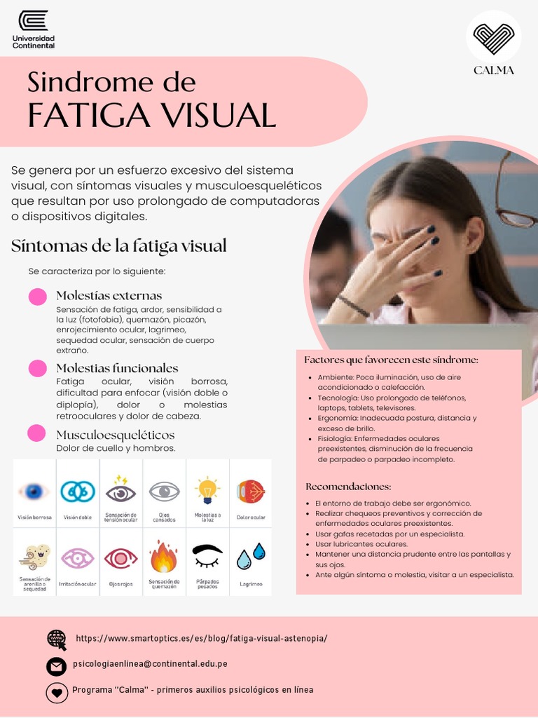 Causas y recomendaciones para prevenir la fatiga visual asociada al uso prolongado de ...