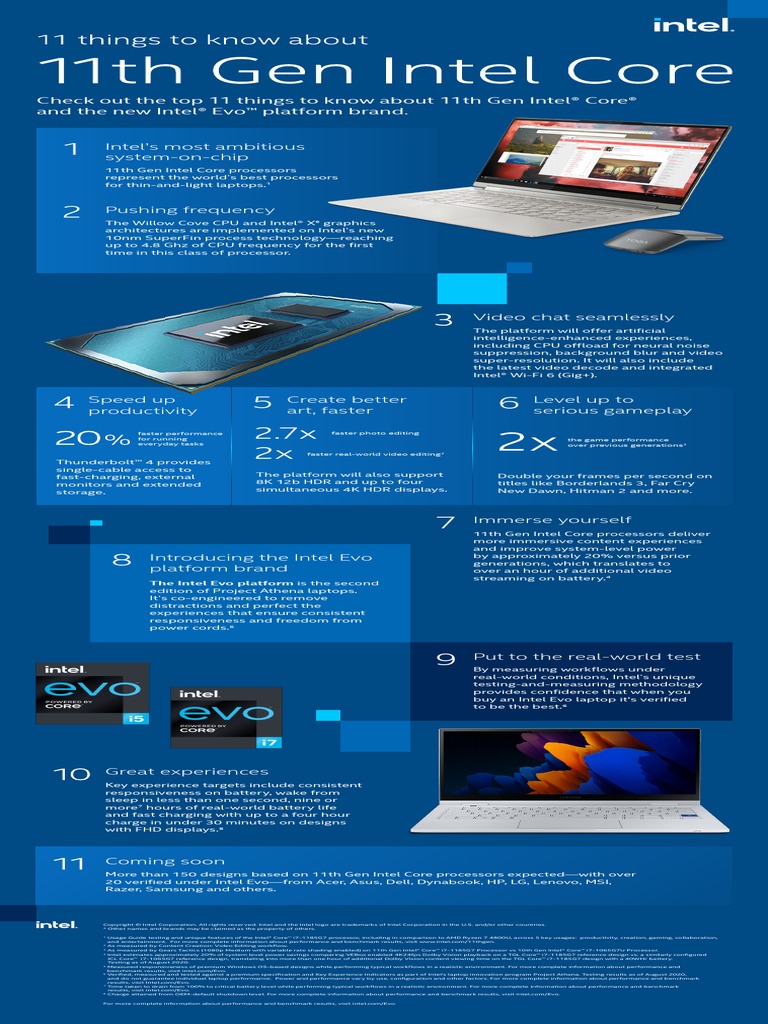 Tiger Lake Infographic PDF | PDF | Intel | Central Processing Unit