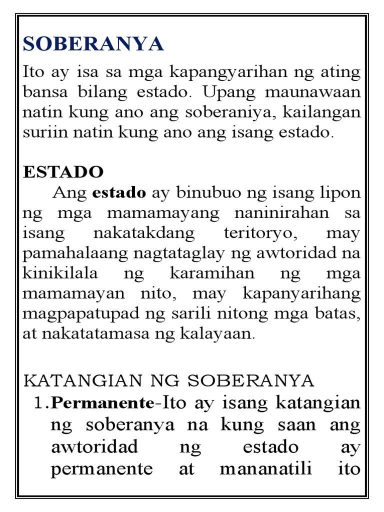 soberanya | PDF