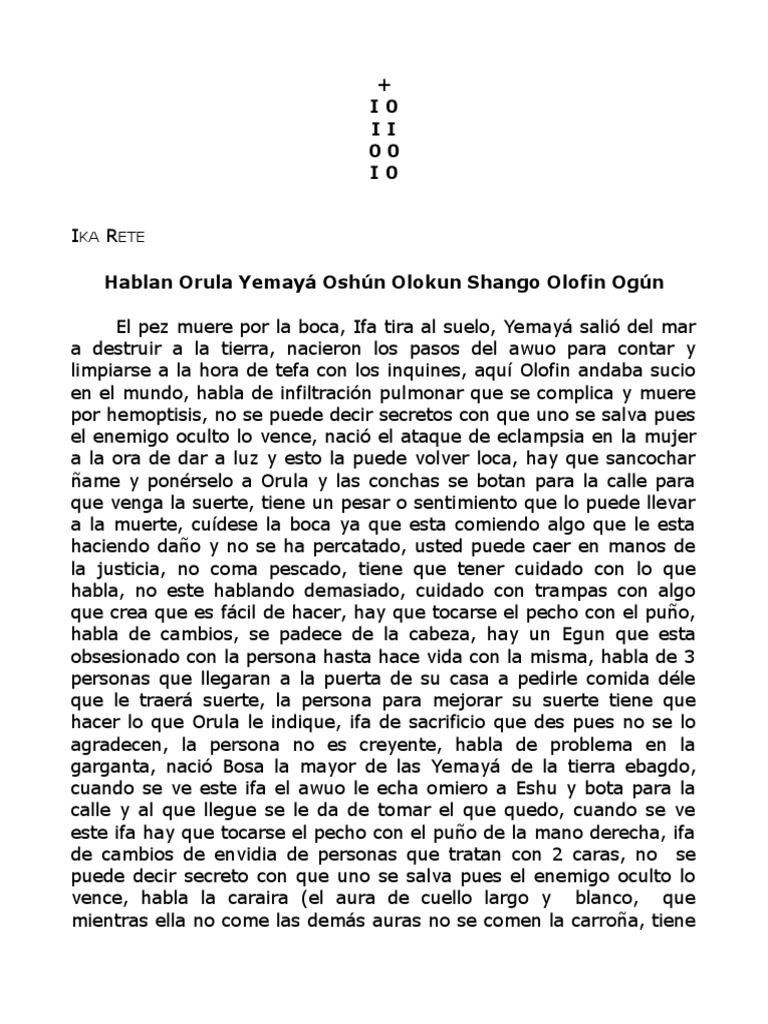 Ritual de Ifá: Protección y Suerte | PDF | Antropología De La Religión ...