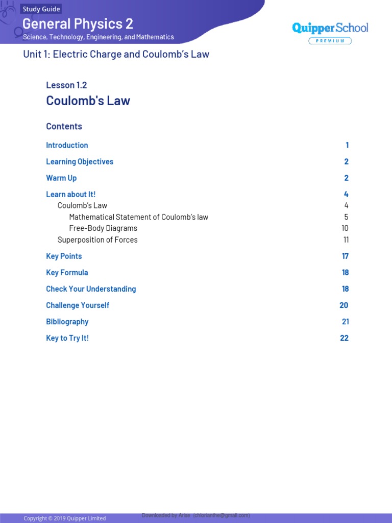 Understanding Coulomb's Law | PDF | Force | Electric Charge