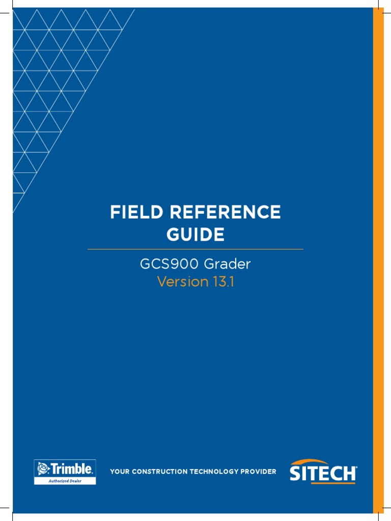 Sitech Reference Guide GCS900 Grader - Final | PDF | Bluetooth | Base Station
