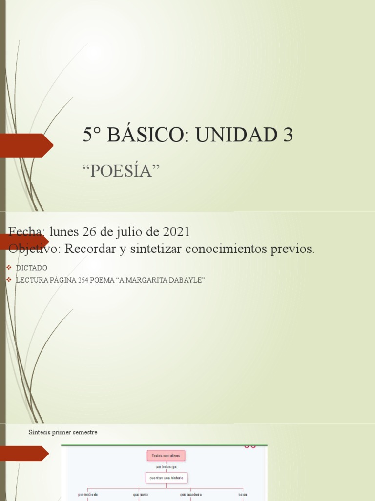 Unidad 3 Poesía 5° Básico | PDF | Poesía | Rima