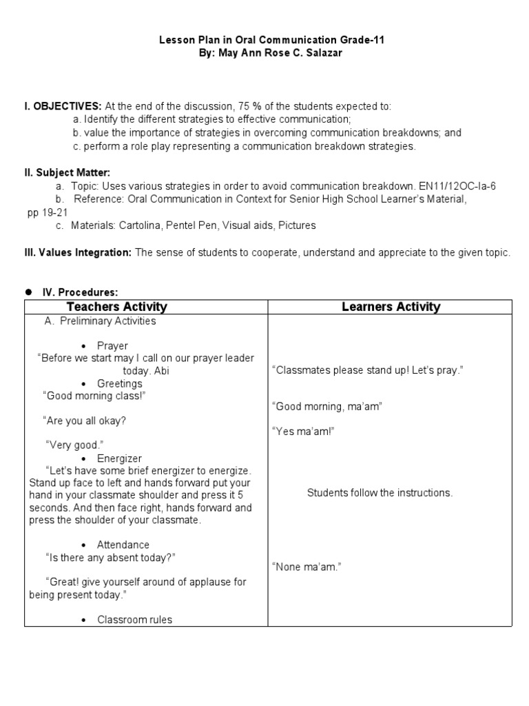 Feminism Lesson Plan | PDF | Communication | Feeling