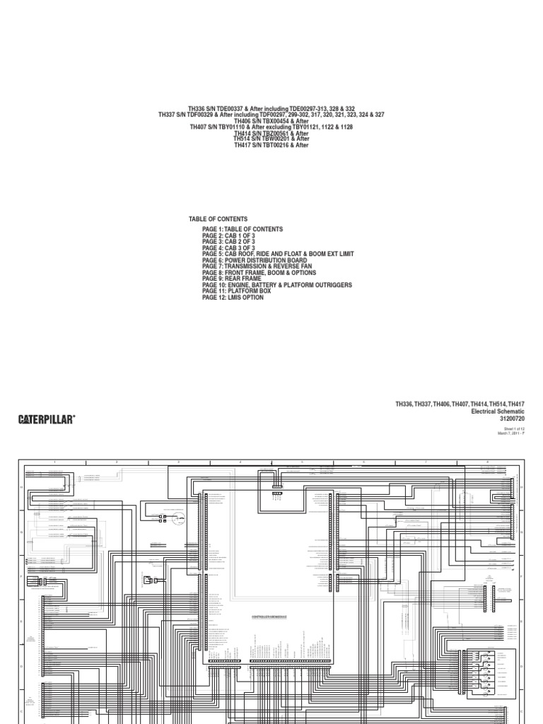 CAT Wiring Diagram TH336,337,406,407,414,514,417 - CAT - Elec Schem ...