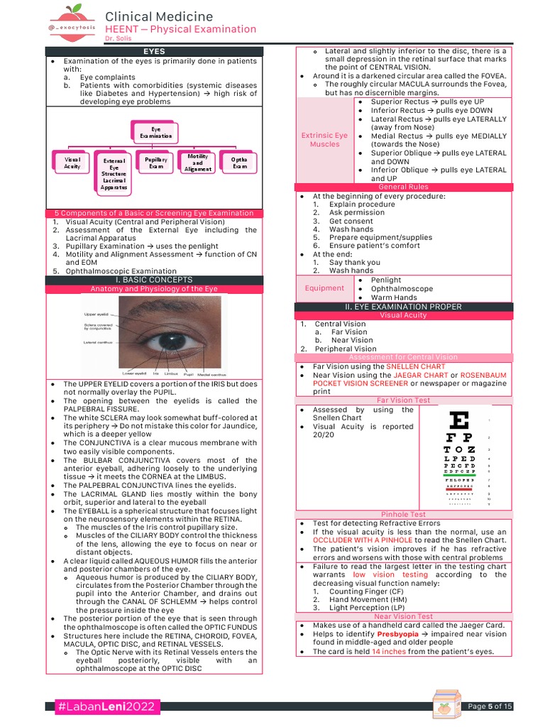 1.1 HEENT Eyes | PDF | Visual System | Human Eye