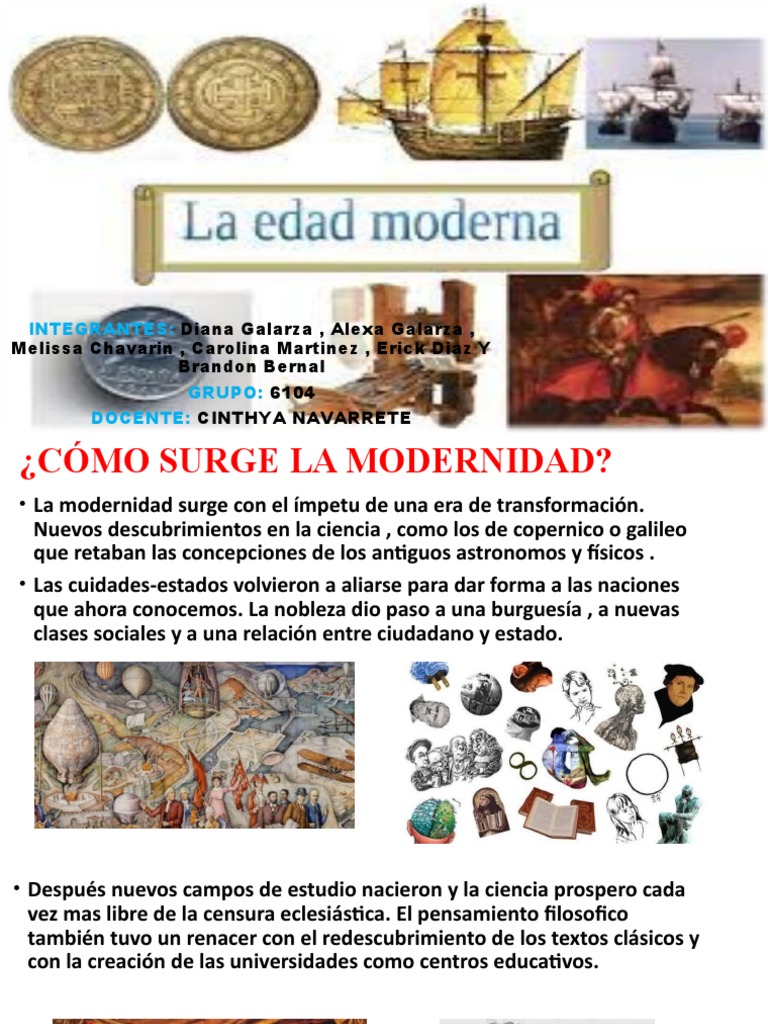Edad Moderna Exposicion Cinthya | PDF | Era de iluminacion | Modernidad
