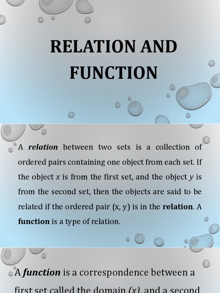 Relations and Functions | PDF Relations and Functions | PDF