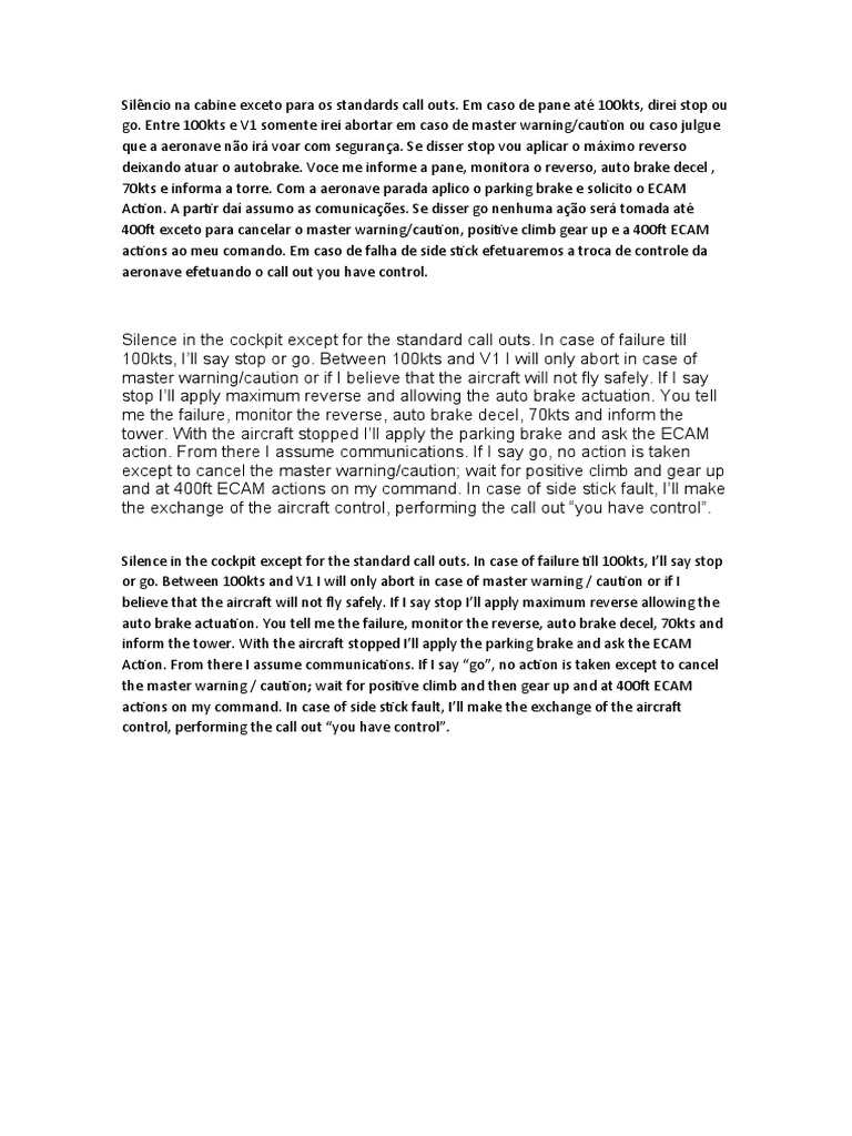 Briefing de Decolagem | PDF